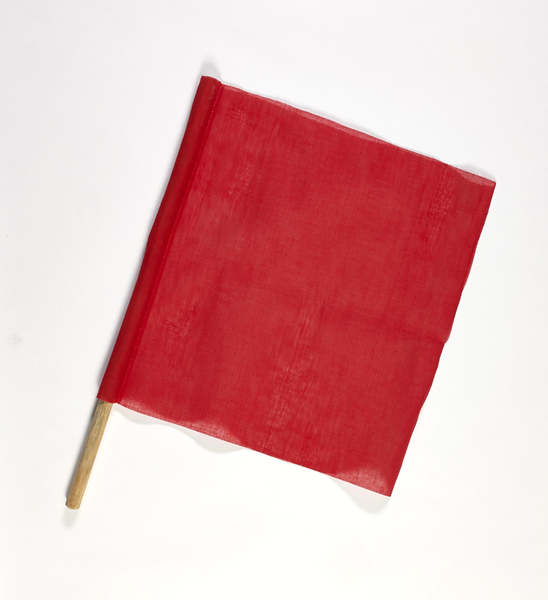 Cloth Signal Traffic Warning Flag, Red, 18 in. x 18 in. x 27 in. (Pack ...