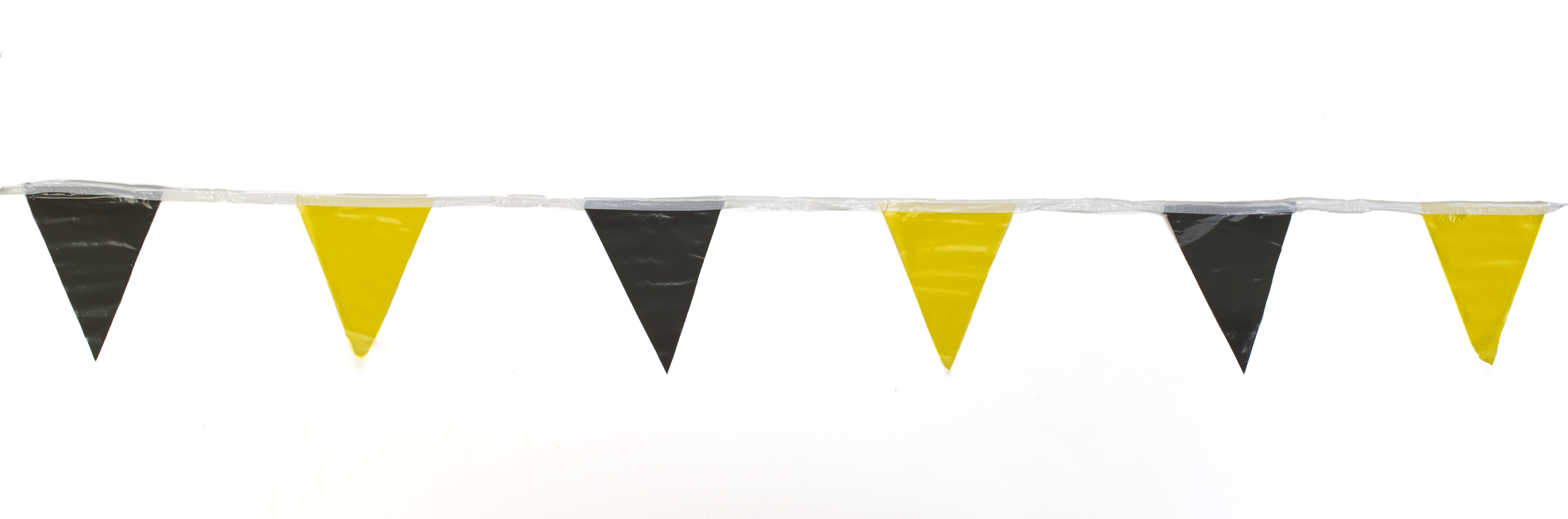 Pennant Banner Flags, 60 ft., Yellow/Black (Pack of 10)