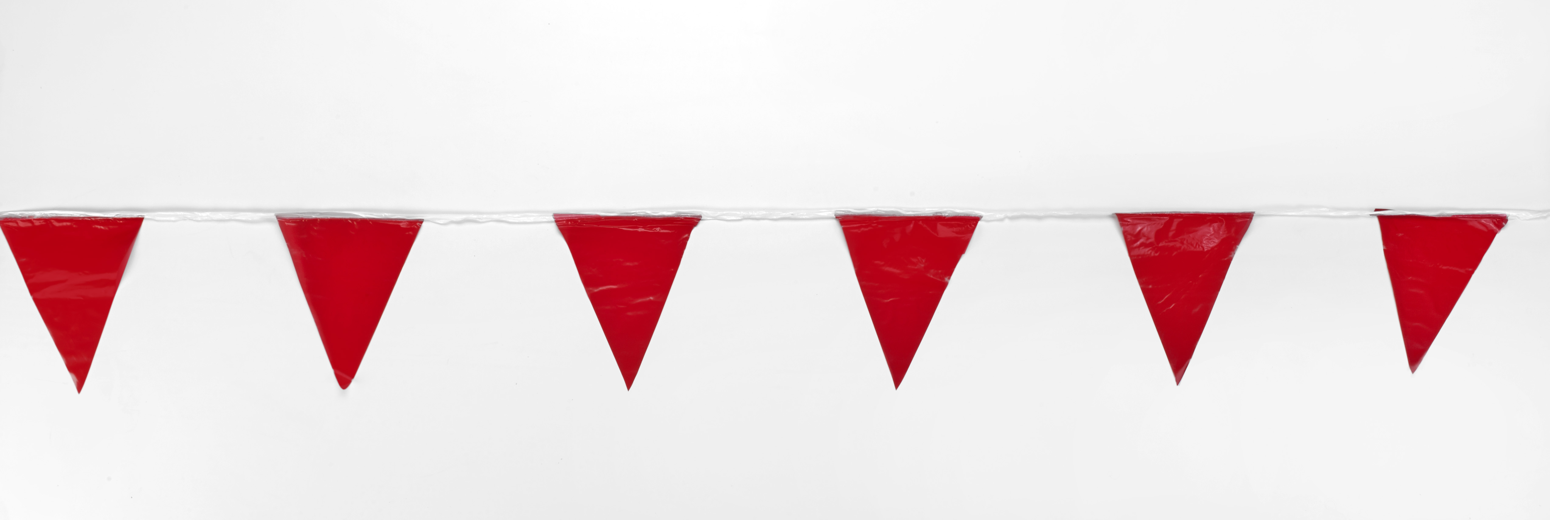 Pennant Banner Flags, 60 ft., Red (Pack of 10)