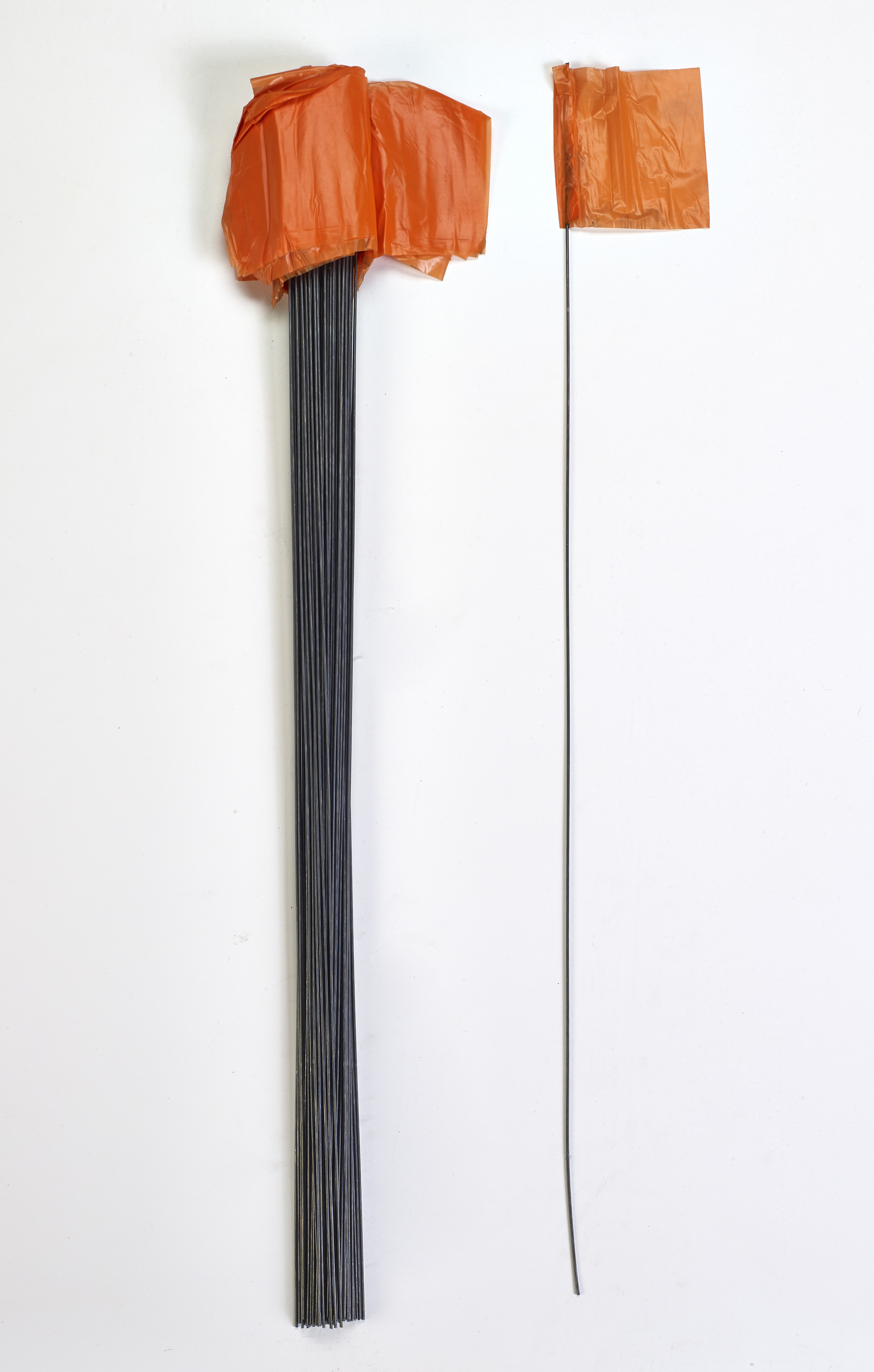 Wire Marking Flags, 2.5"x 3.5"x 30", Glow Orange (Pack of 1000)