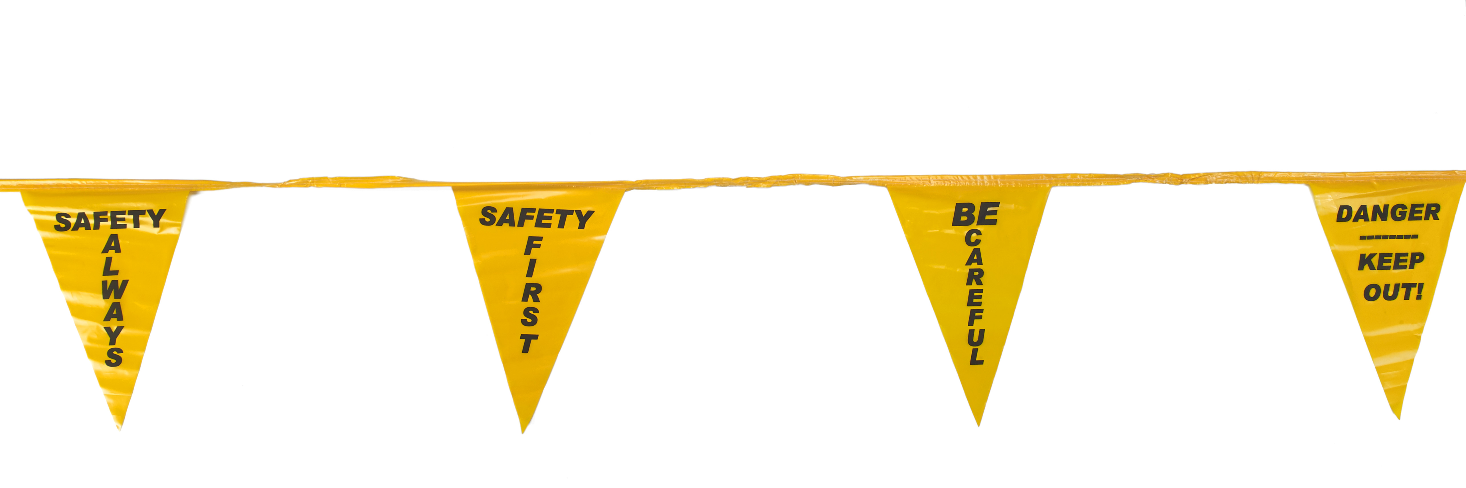 Printed Pennant Banner Flags, 60', Yellow (pack of 10)