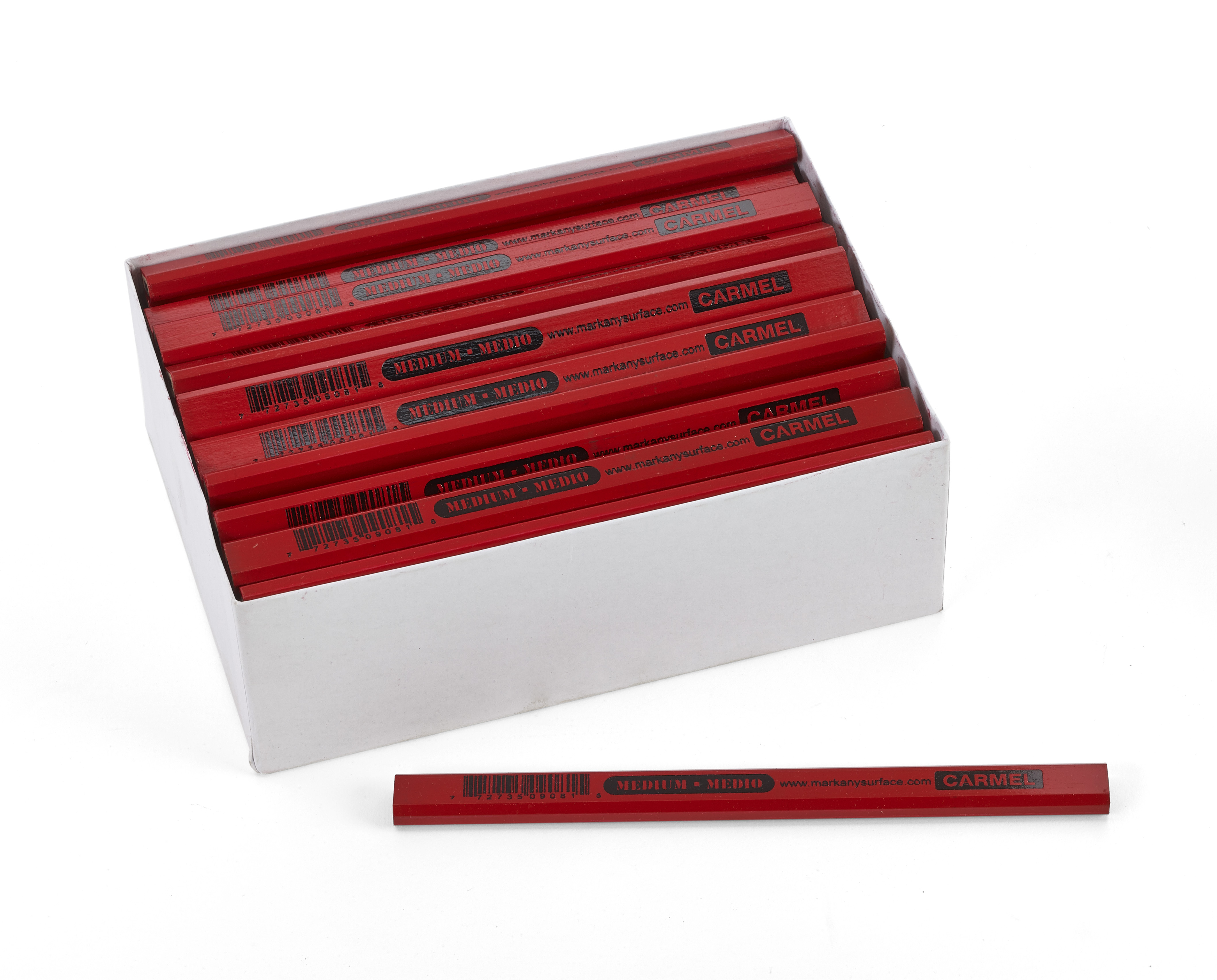 Red Carpenter Pencils, 72 pencils per box (6 sleeves of 12ea)