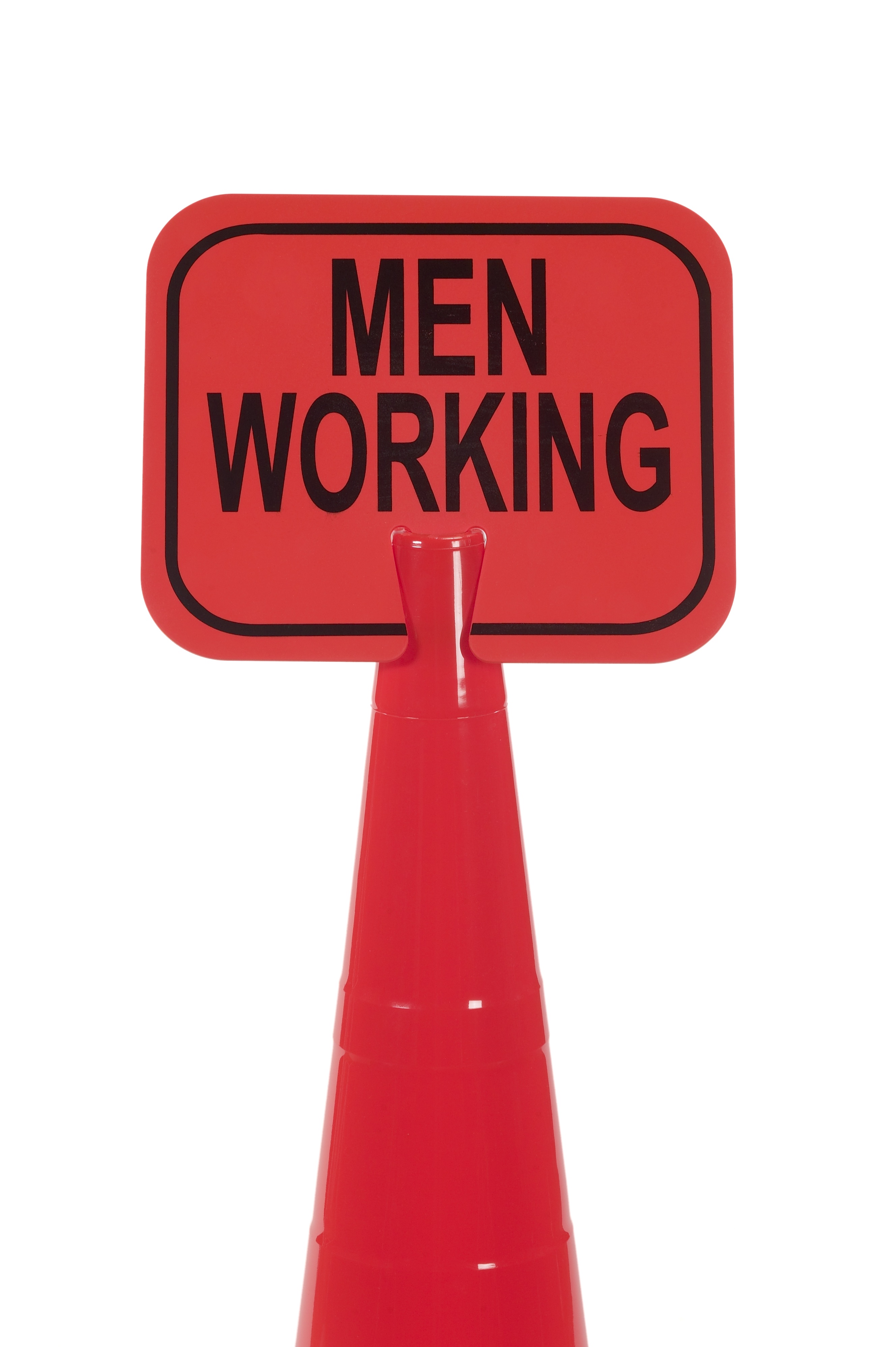 Cone Sign, Men Working
