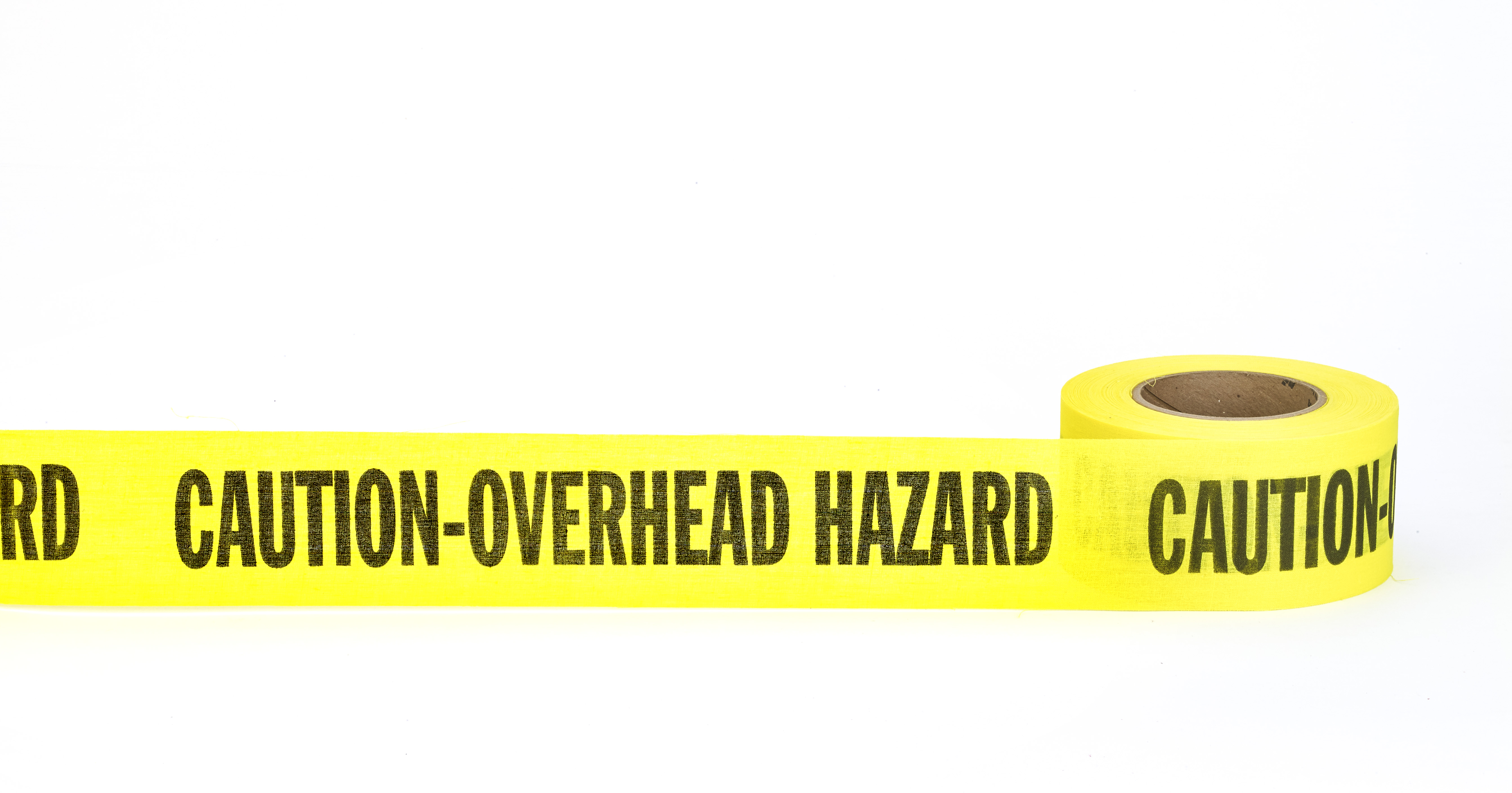 Repulpable Tape, "Caution Overhead Hazard", 3" x 45 YDS, Yellow (Pack ...
