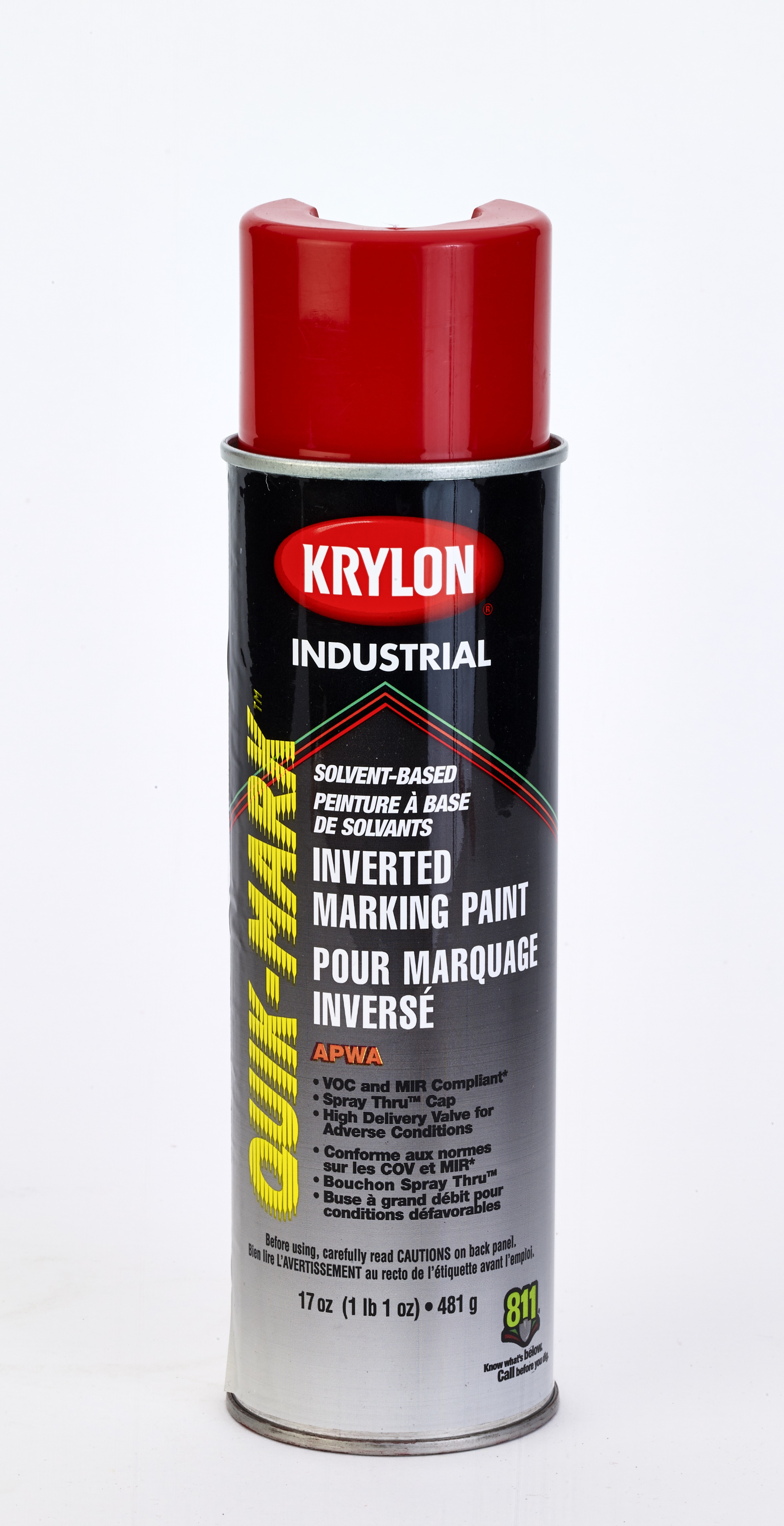 Krylon Inverted Marking Paint, 20 oz, 12 PK, S03611V-Apwa Red