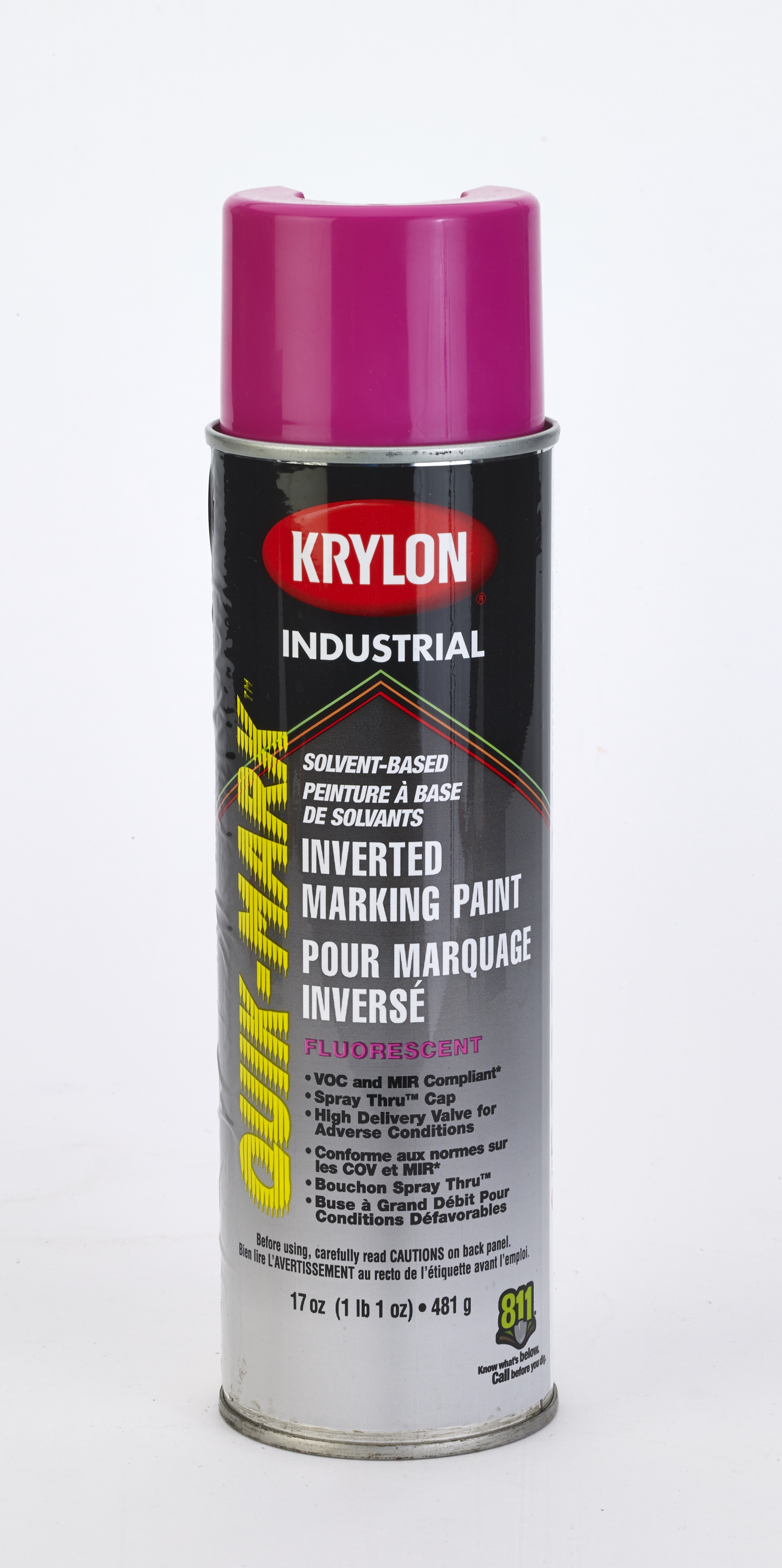 Krylon Inverted Marking Paint, 20 oz, 12 PK, S03615V-Flo Purple