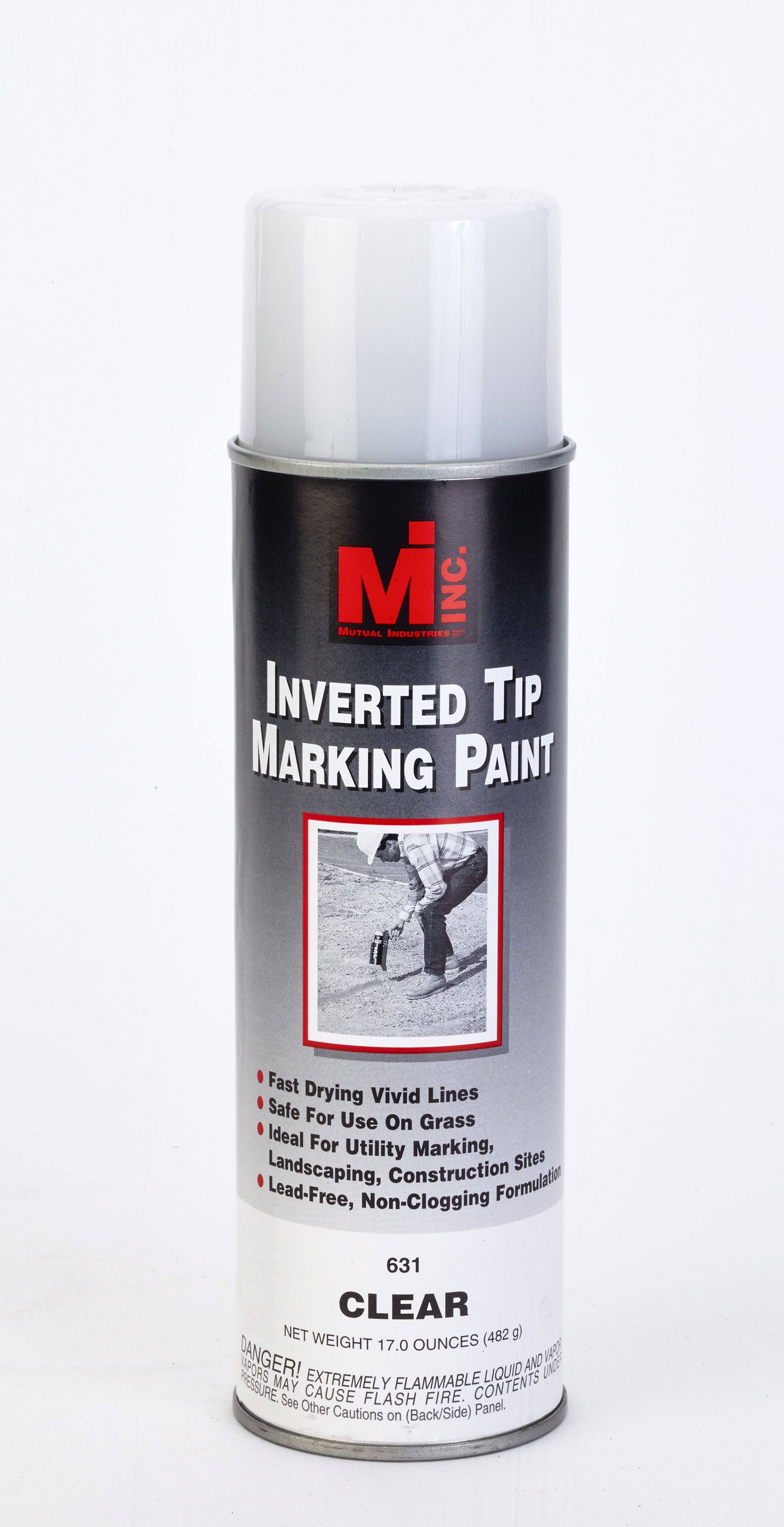 Inverted Tip Spray Paint, #631 Clear, 20 Oz.12/cs