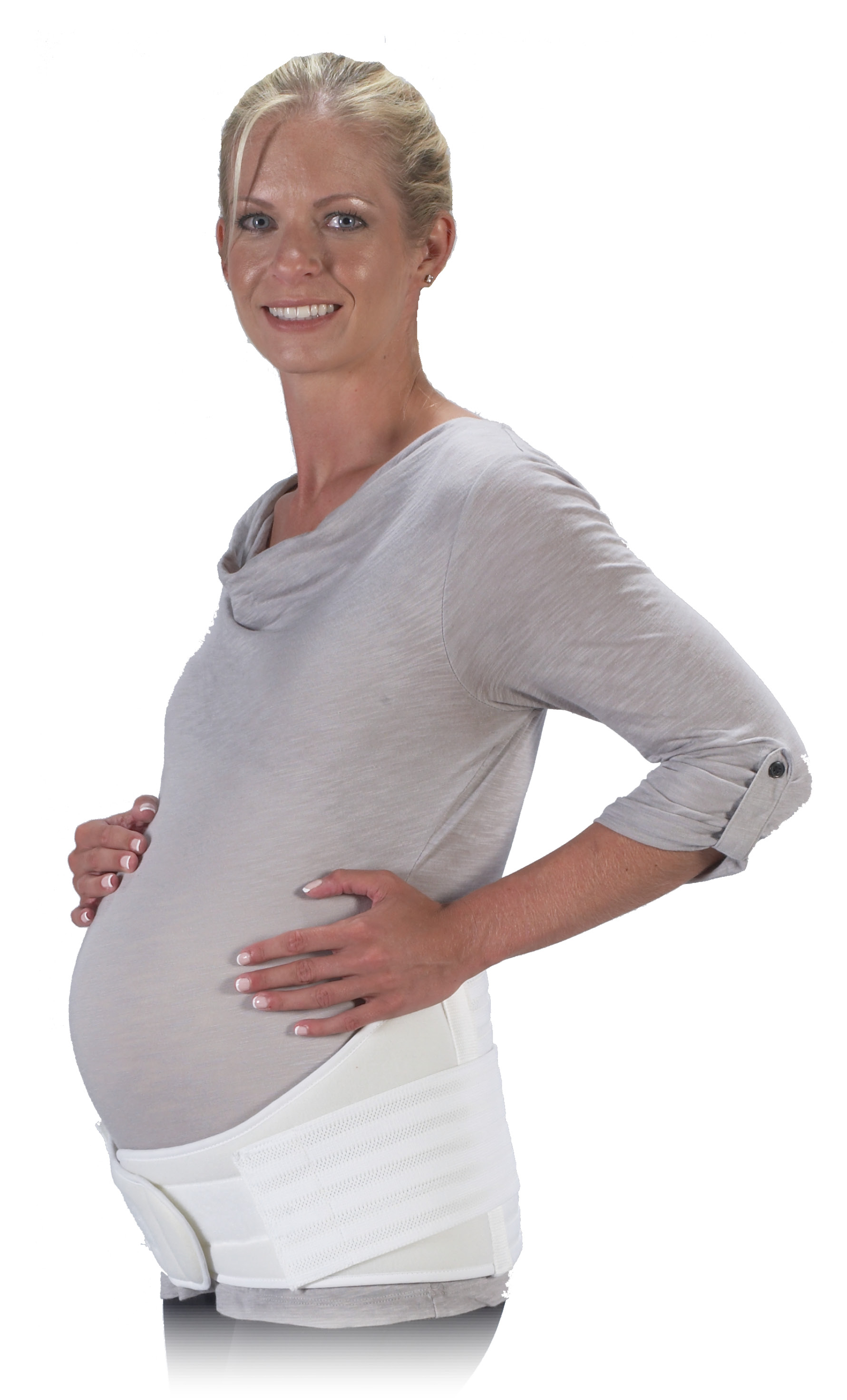 8 in Mesh Maternity Support -White