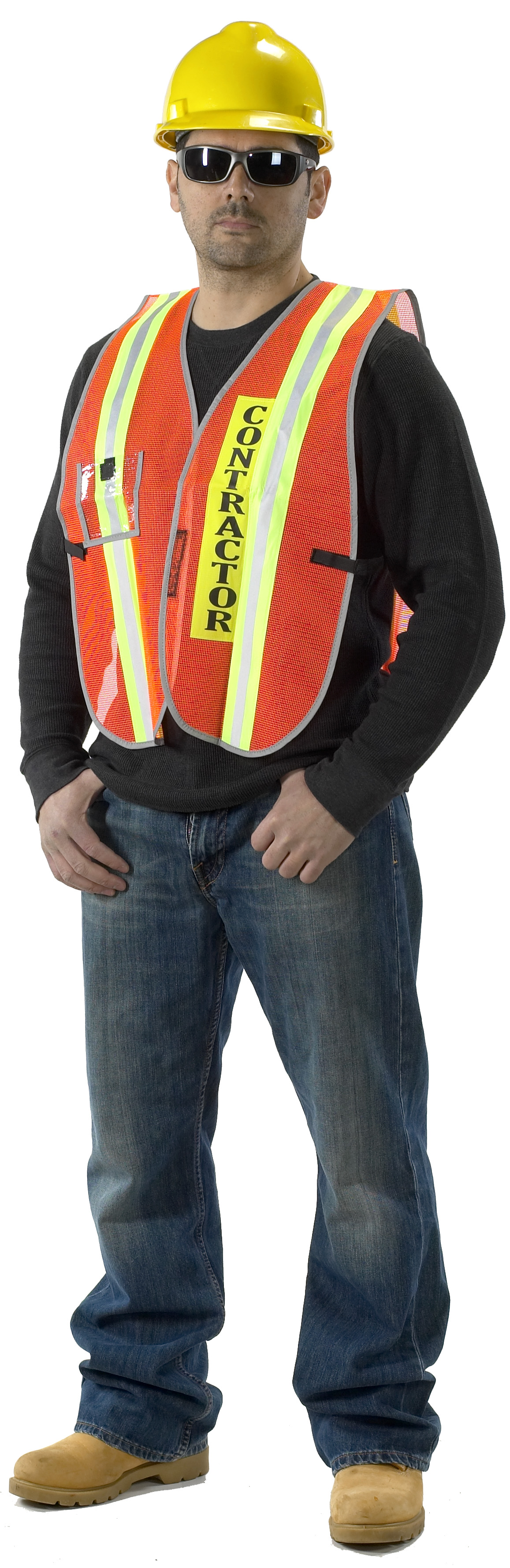 High Visibility Vinyl Coated Nylon Transit Authority Contractor Safety ...