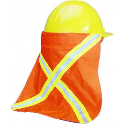 High Visibility Nape Protector with 1/2" Lime/Silver/Lime Reflective ...